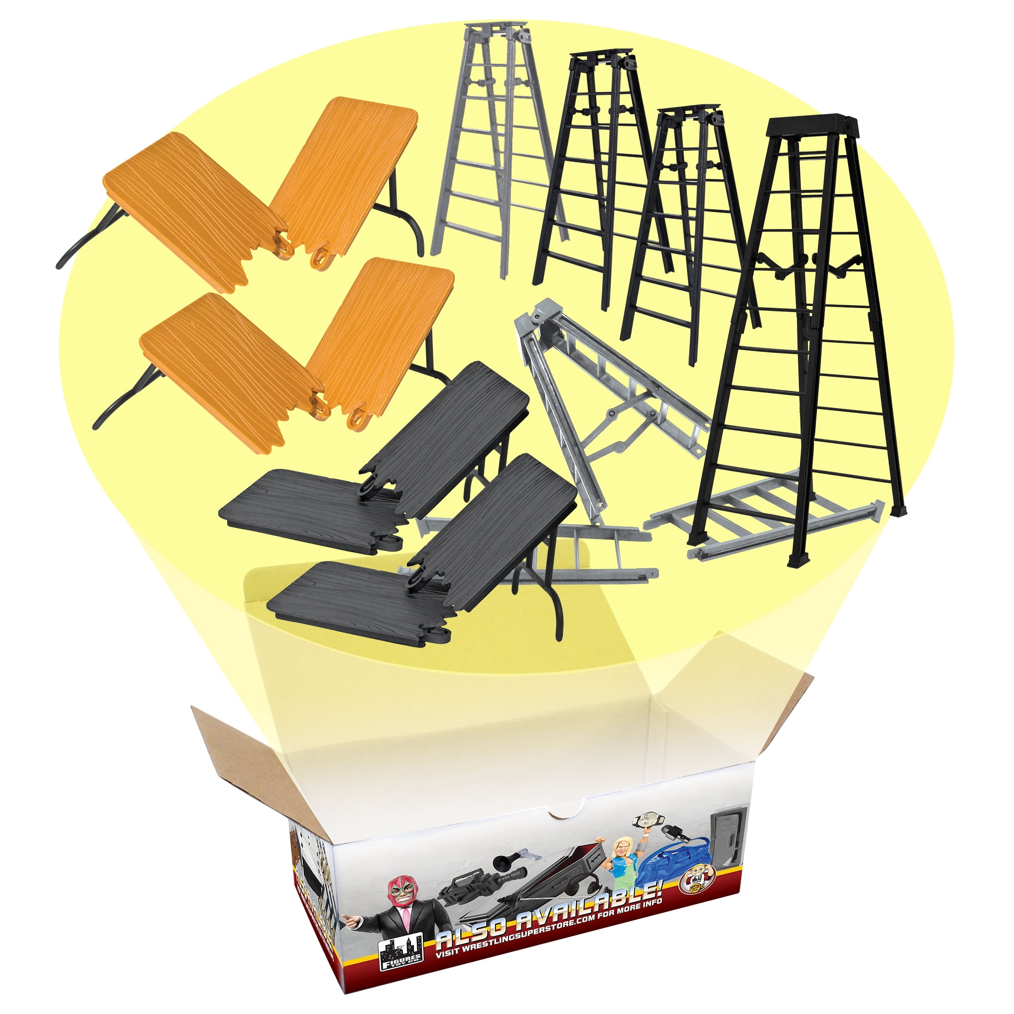 Action Figure Battle Accessories 2 Pack Breakable Wrestling Ladders ...