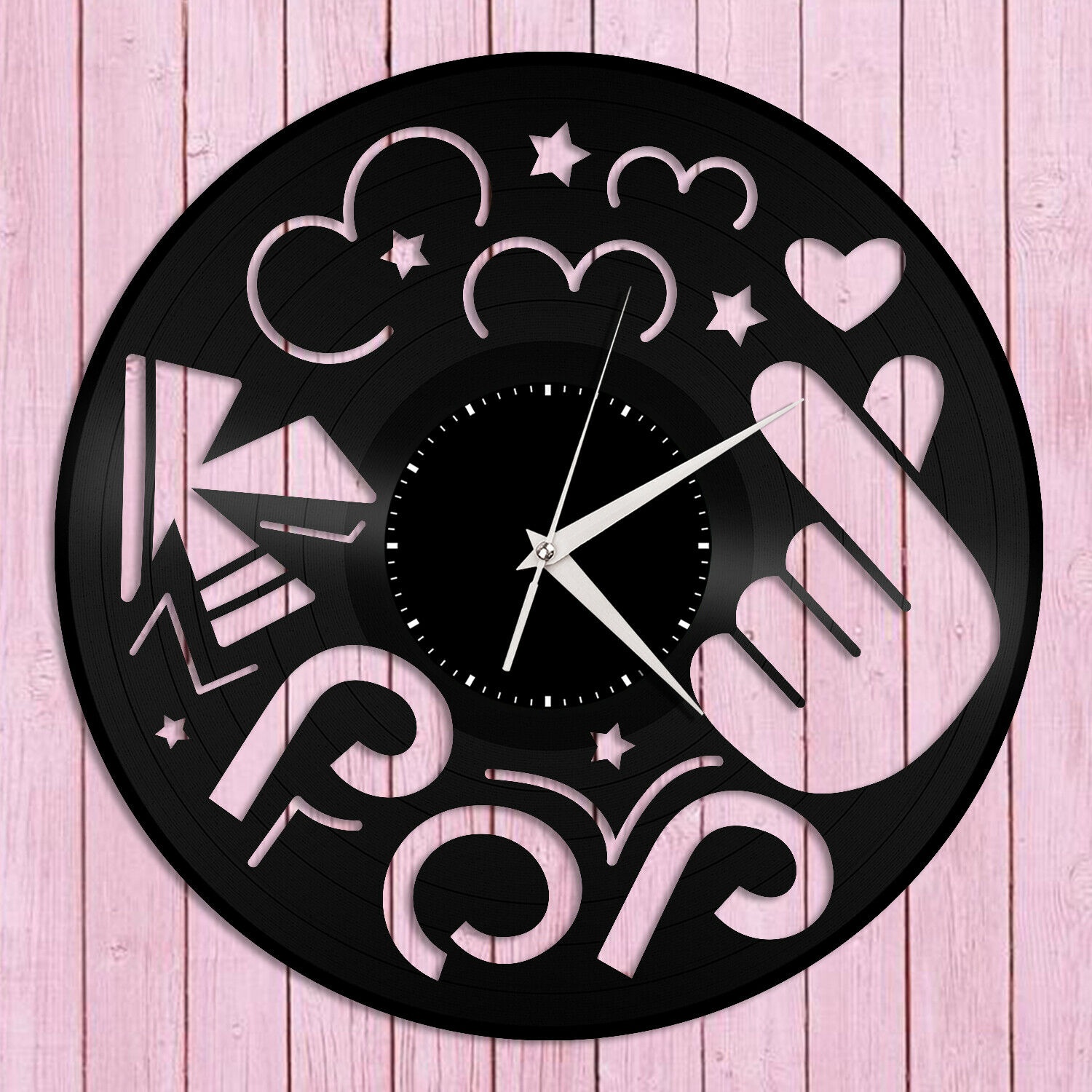 Kpop Vinyl Wall Clock Unique Gift for Music Lovers Room Home Decoration ...