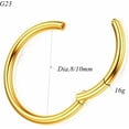 16G Single/Double/Triple Hoop Titanium Seamless-Hinged-Piercing Segment ...