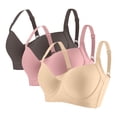 ATOYSOY Bras for Women No Underwire 3PC High Support Sports Bra ...