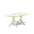 Oval Dining Set - 7 Piece Kitchen Table with 6 Chairs - Linen White ...