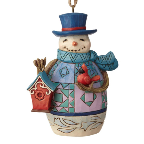 Mini Snowman with Birdhouse Ornament - Walmart.com
