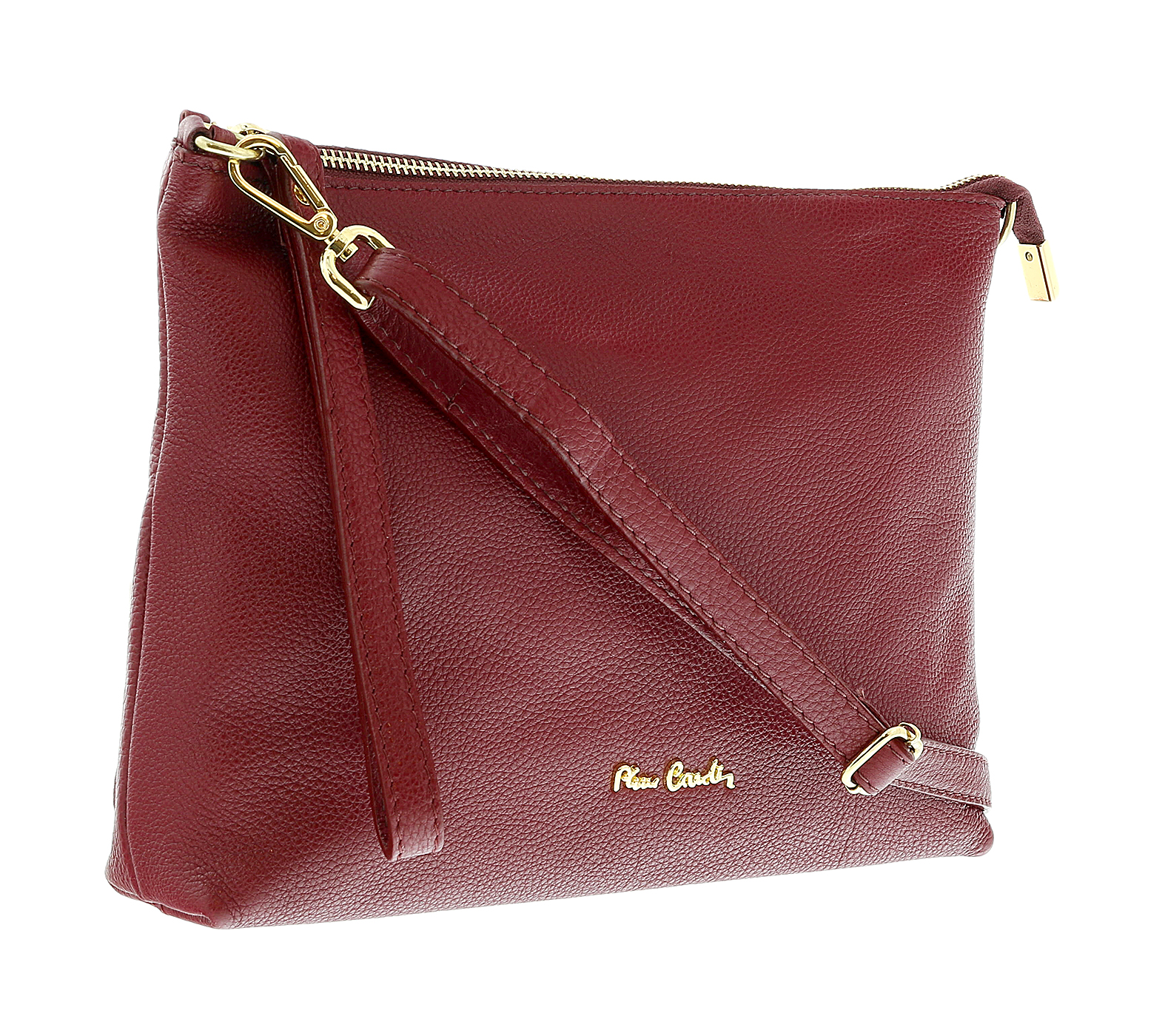 Pierre Cardin Cherry Leather Simple Everyday Small Clutch Crossbody ...