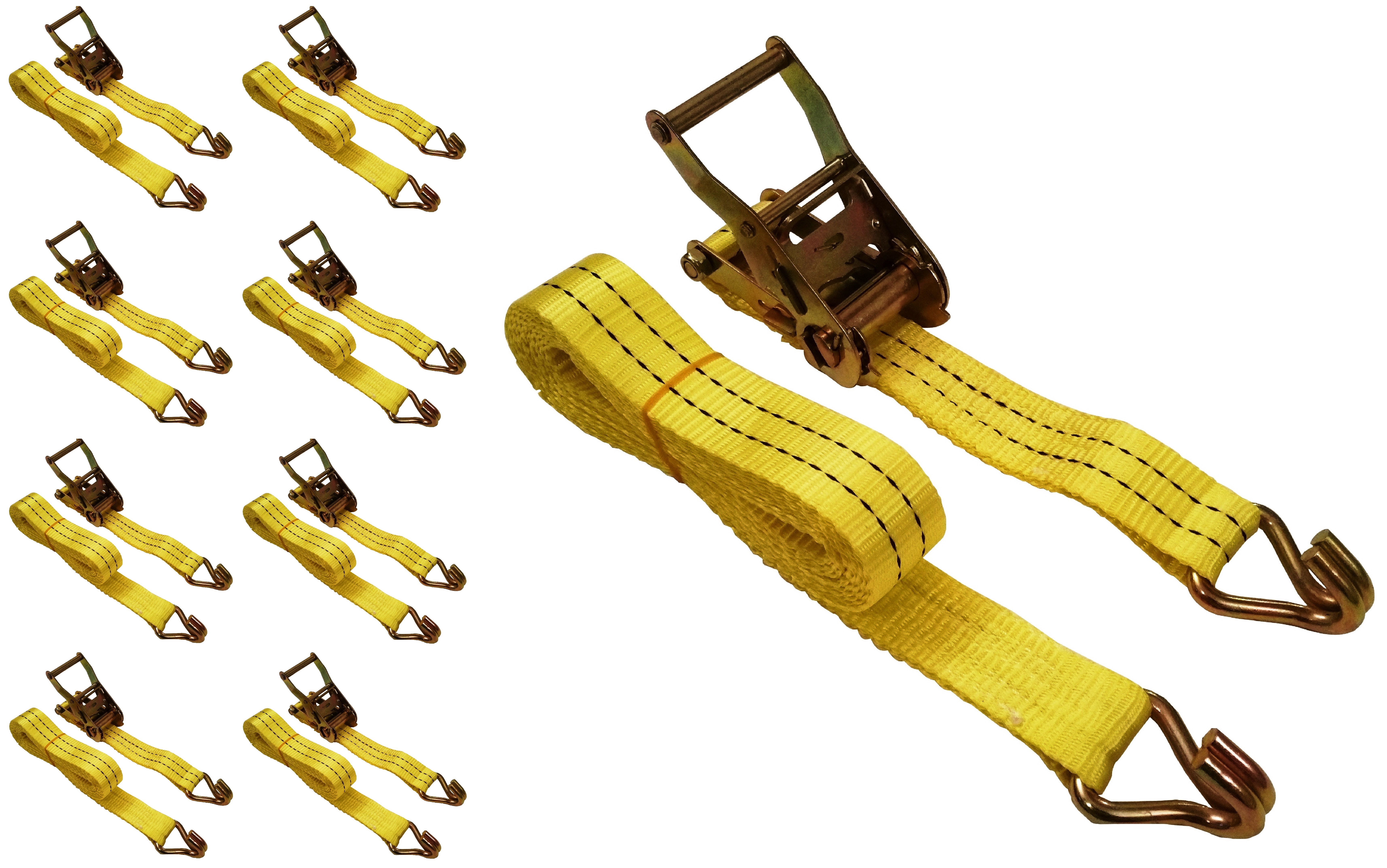 1.5"x15' Ratchet Straps 4000 Lbs 8 Pack - Walmart.com