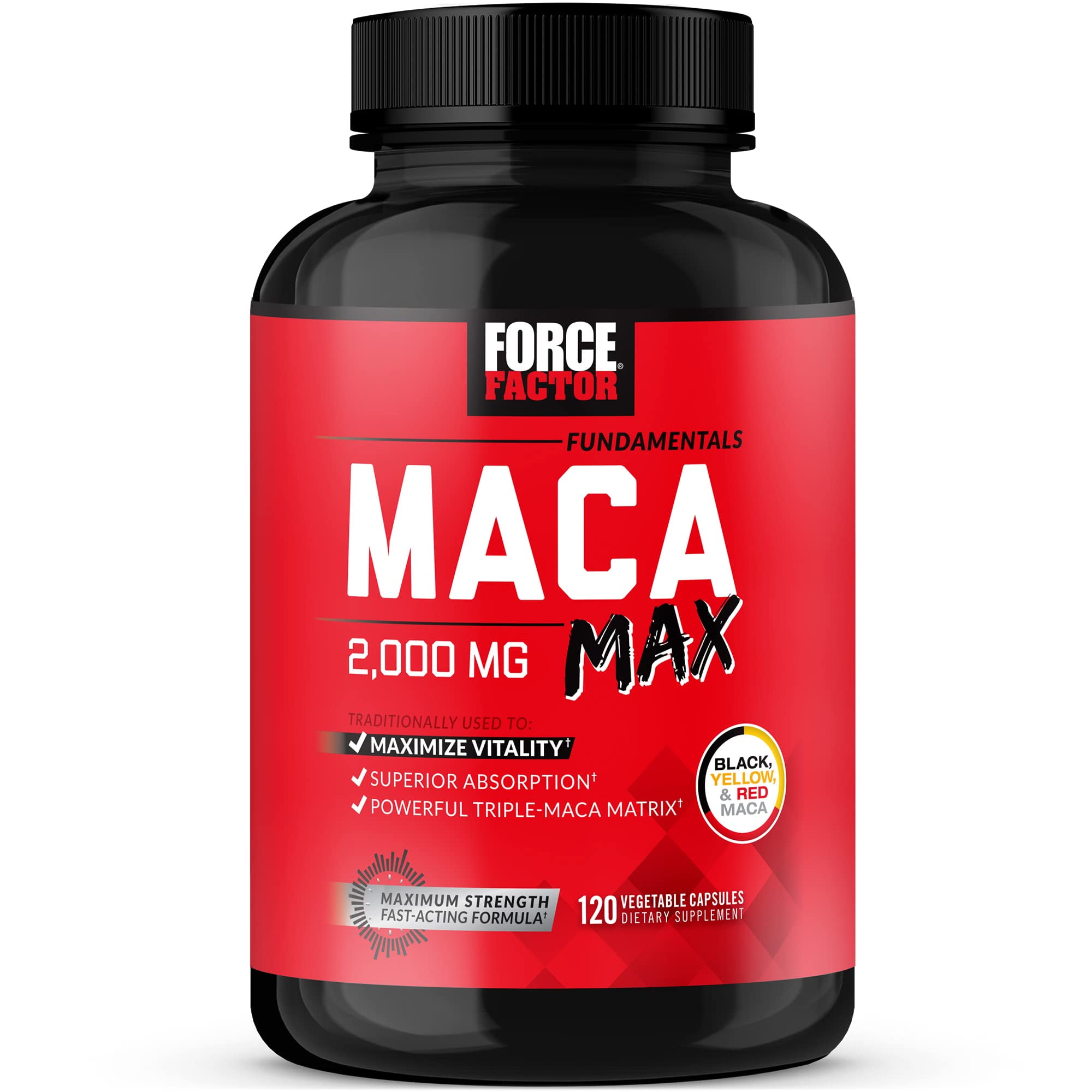 Suplemento Force Factor Maca Max 2000 mg 120 cápsulas | Walmart en línea