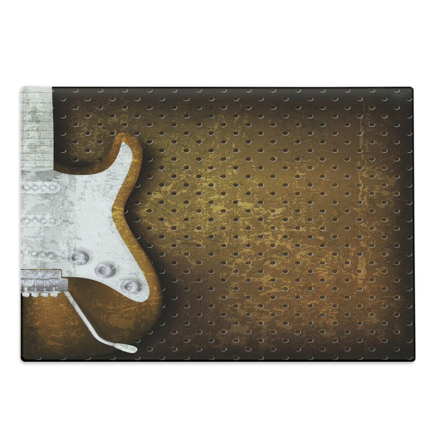 Rock Music Cutting Board, Abstract Dotted Background Electric Guitar ...