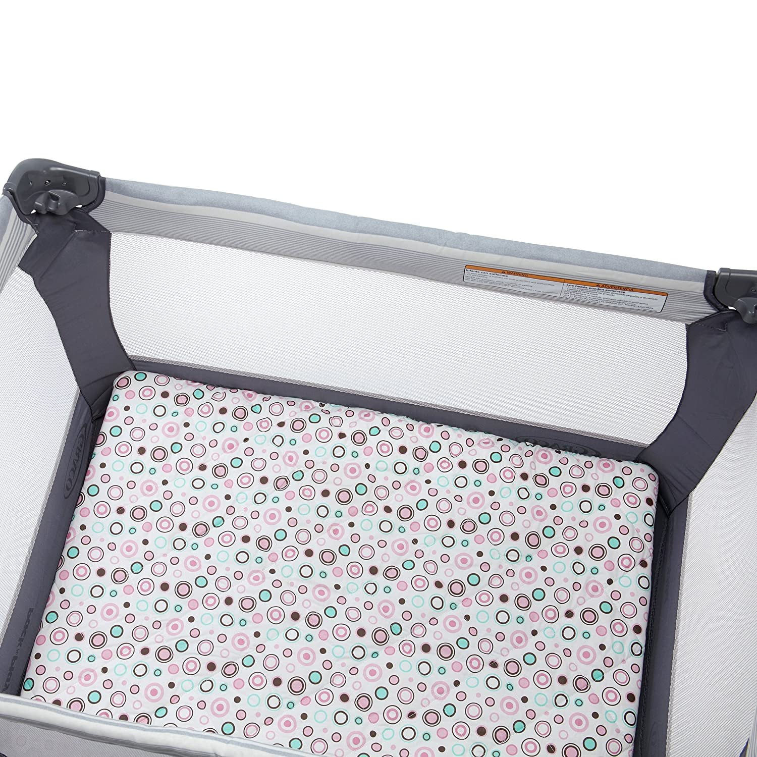 Carter’s 100% Cotton Playard Sheet – Pink Circles