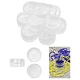 12PC Round Clear Jars Gemstone Storage Plastic Container with Lid ...