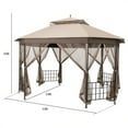 Topbuy 10’ x 12’ Octagonal Gazebo Canopy, Durable PU-Coated Polyester ...