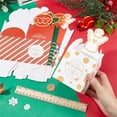 12Pcs 4 Styles Christmas Theme Paper Fold Gift Boxes for Presents ...
