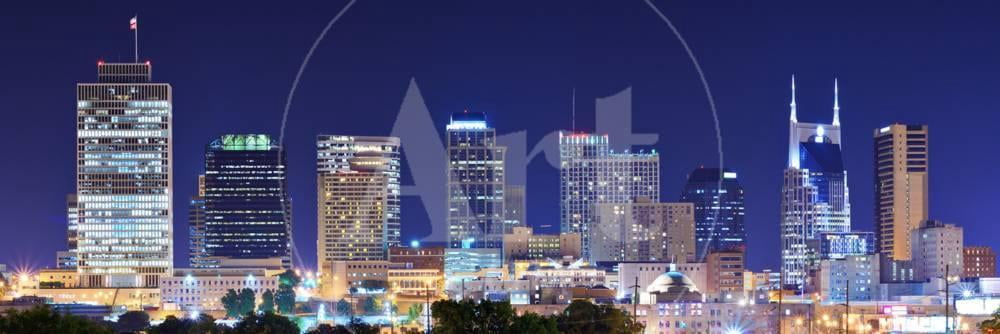 Skyline of Downtown Nashville, Tennessee, Usa, Unframed Photographic ...