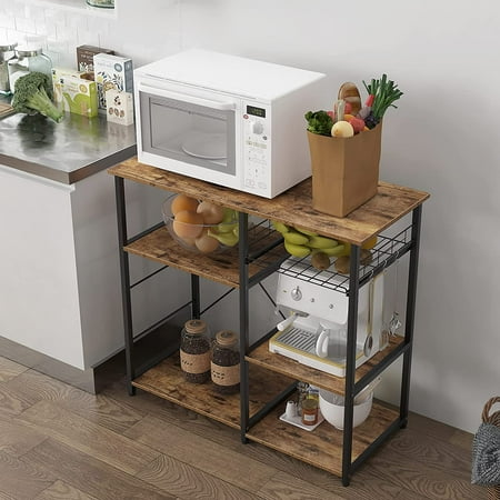 XBRW Microwave Carts Microwave Stand Kitchen Baker's Rack Workstation ...