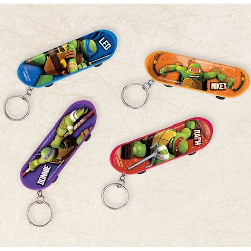 Teenage Mutant Ninja Turtles Mini Skateboard Keychains / Favors (8ct ...