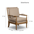 Silverthorne Spindle Chair, Weathered Oak, Mocha - Walmart.com