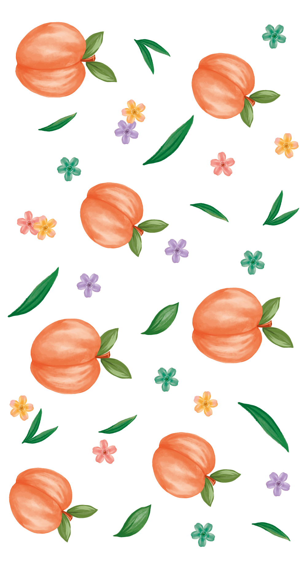 Falling Peaches with Paint Artwork Design Vinyl Wall Decal - Collection ...