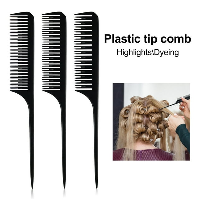 Luckymimi Hairdressing Comb Efficient Anti-static ABS Tip-tail Hair ...