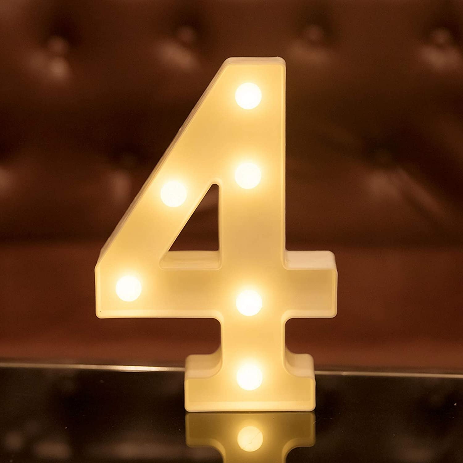 Morttic LED Number Lights Alphabet Light Up Sign for Night Light Home ...