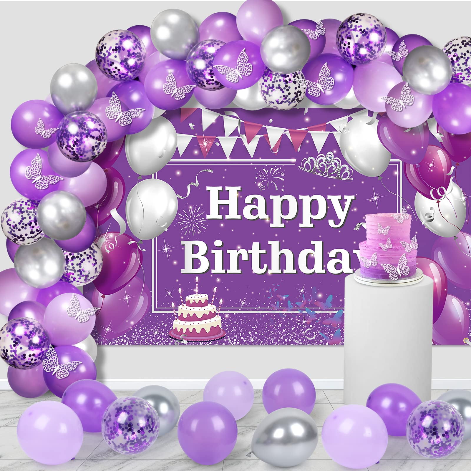 Purple Birthday Balloons