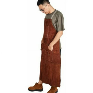 Cowhide Welding Apron Leather Welding Work Apron - Heavy Duty Leather ...