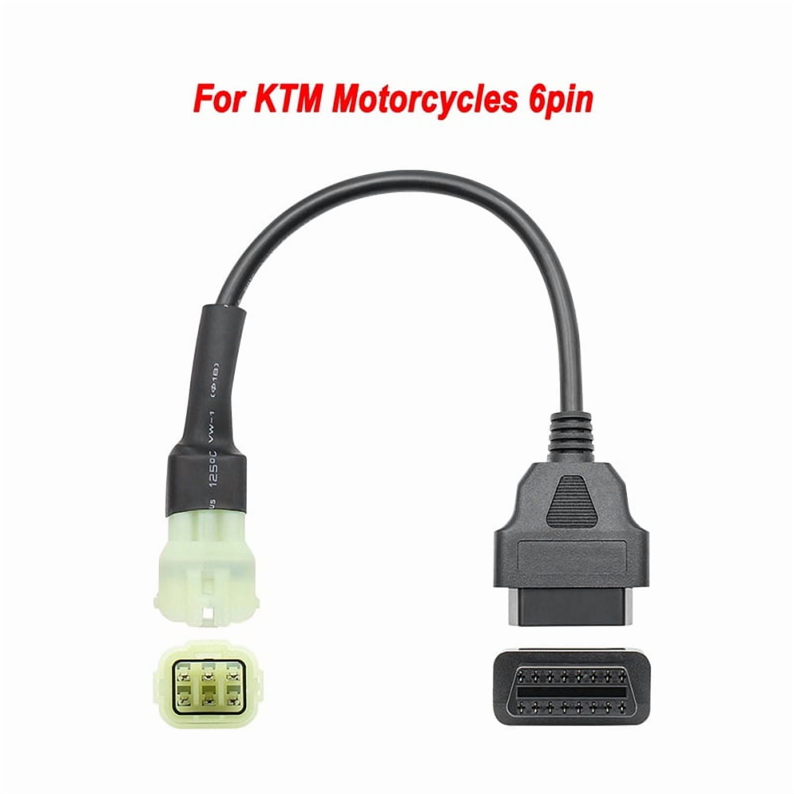 6 PIN to 16 PIN OBD2 Connector Diagnostic Tool Adapter Cables For KTM ...