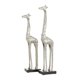 27", 24"H Silver Aluminum Giraffe Sculpture, by DecMode (2 Count ...