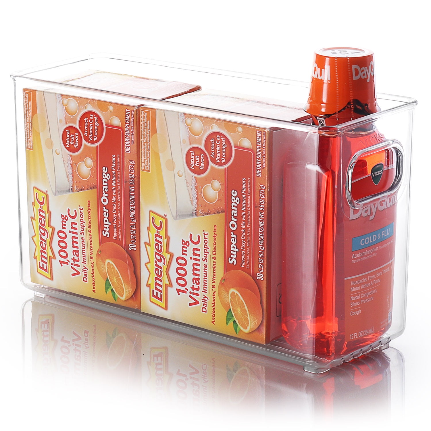 StorageBud Clear Storage Bins ,10.6X3.9X6" Plastic Containers,1 Pack ...