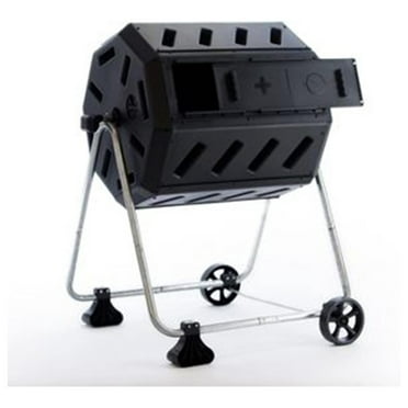 Lifetime 100 Gallon Outdoor Compost Plastic Lid with Rolling Tumbling ...