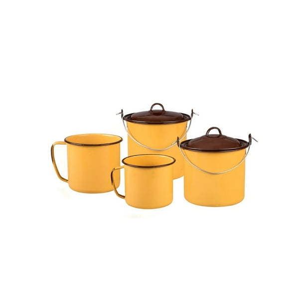 Set De 4 Hervidores De Peltre Cinsa Color Vainilla 6 Piezas | Bodega ...