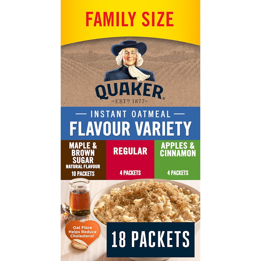 Click here for Quaker Instant Oatmeal Flavour Variety Family Size prices