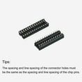 Uxcell DIP IC Chip Socket Adapter Flat Pin 28P 2.54mm Pitch IC Socket ...
