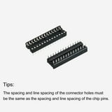 Uxcell DIP IC Chip Socket Adapter Flat Pin 28P 2.54mm Pitch IC Socket ...