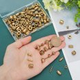 120Pcs 10 Styles Style Alloy Beads Sets Column Golden 5~12mm 10pcs ...