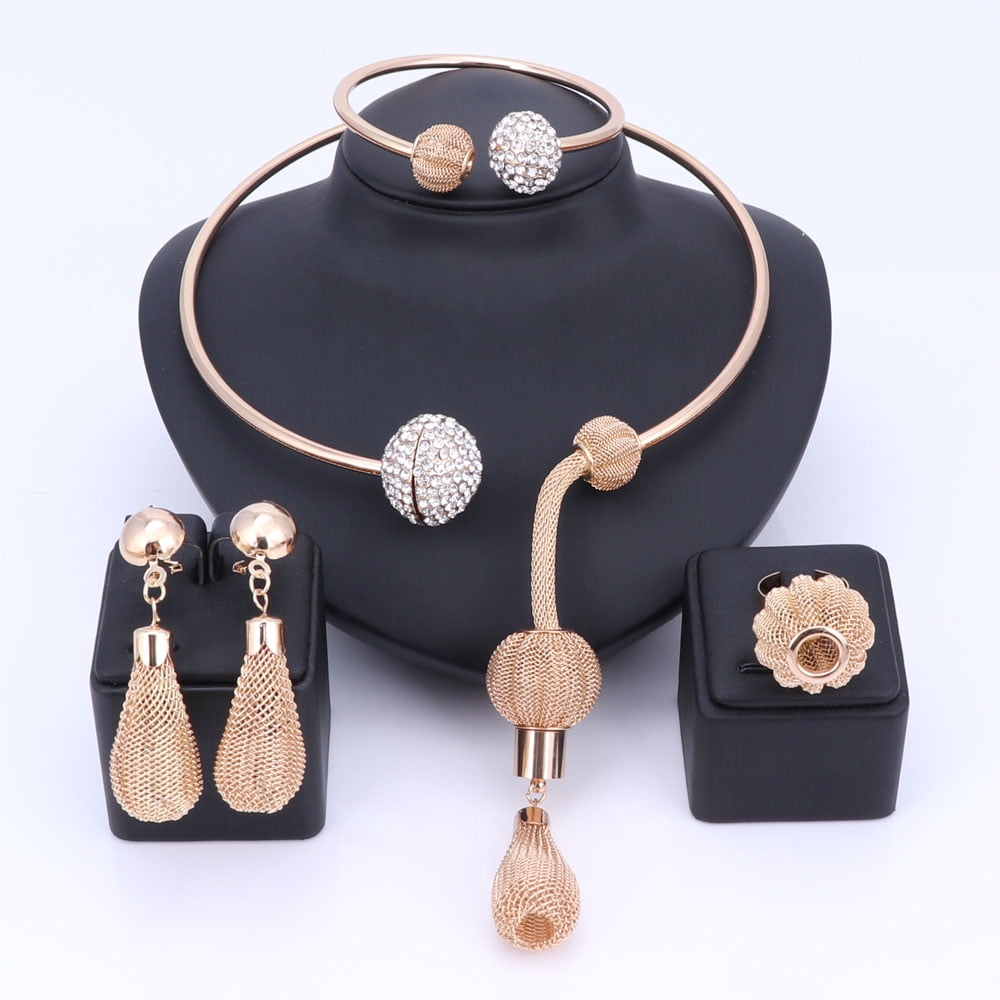 Click here for Oeoeos Dubai Gold Color Crystal Tassels Jewelry Fa... prices