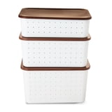 Pen+Gear Storage Boxes with Lids, 3 Pack - Walmart.com