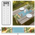 Country Farm Table Runner Pastoral Rustic House Floral Leaves Trees ...