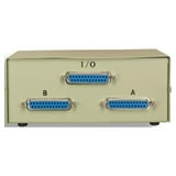 Kentek DB25 2 Way Manual Data Switch Box RS-232 Parallel Serial D-Sub ...