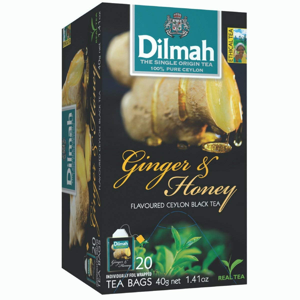 Buy Dilmah Ginger and Honey Flavored Ceylon Black Tea - 20 Tea Bags ... Buy Dilmah Ginger and Honey Flavored Ceylon Black Tea - 20 Tea Bags ...