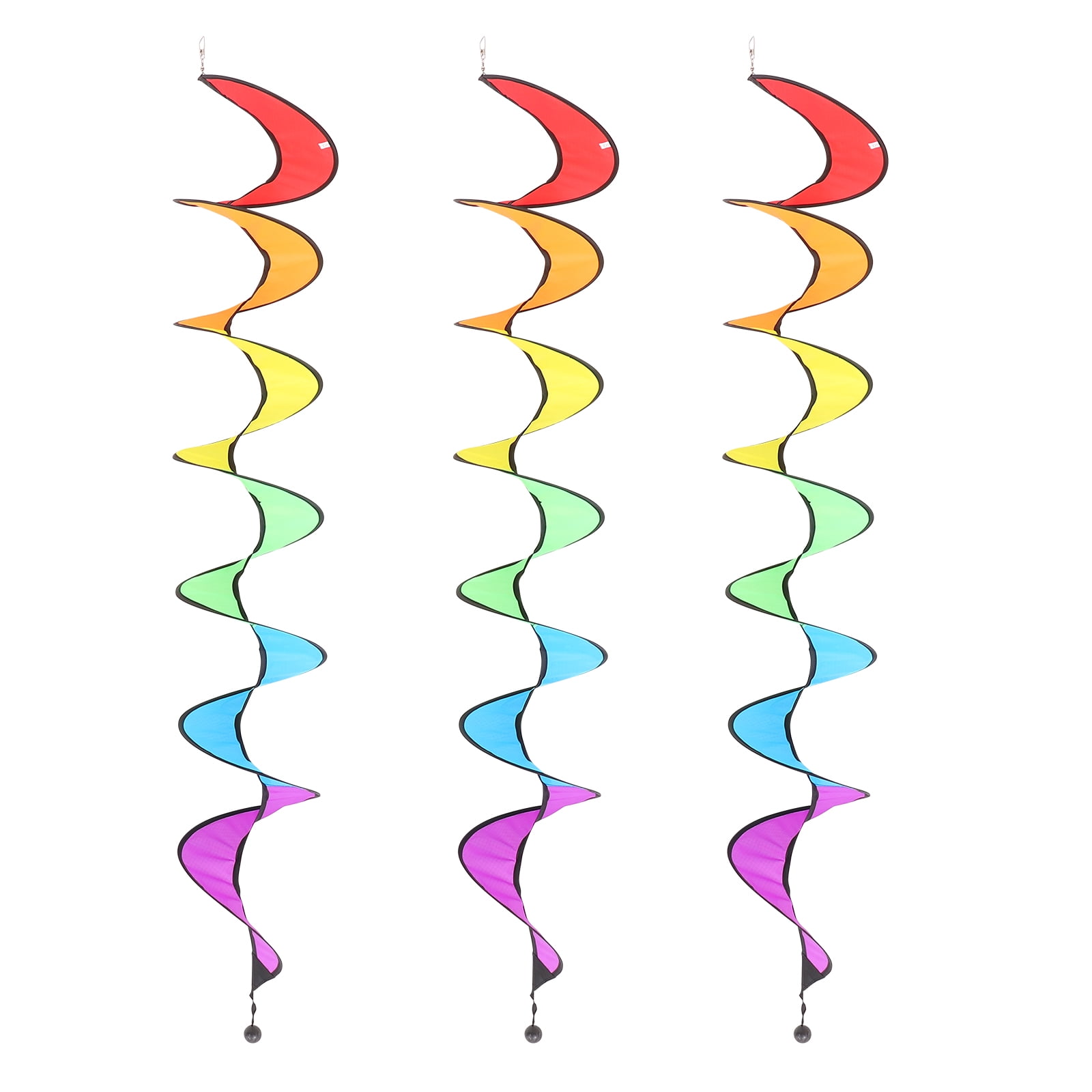 NUOLUX Wind Rainbow Spiral Rotating Art Windmill Curly Hanging Spiral ...