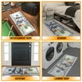 Ottomanson Machine Washable 100 Dollar Bill Non-Slip Rubberback 22x53 ...