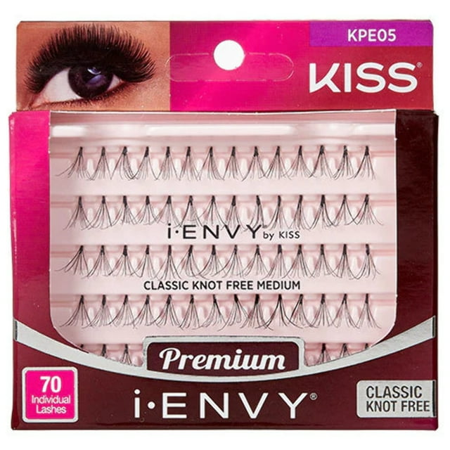 Kiss I Envy Knot Free Medium 70 Lashes Black - Walmart.com