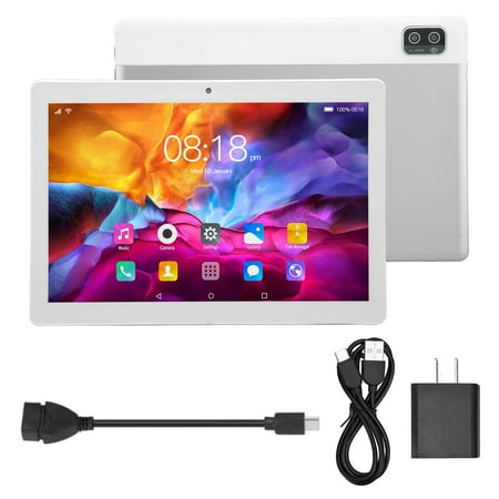 5G Tablet, 5G WiFi Calling 100-240V 10.1in Tablet Silver 1960x1080 ...