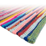 Design Imports Multi-Color Rag Kitchen Placemat Set, Set of 6, 19"x13 ...