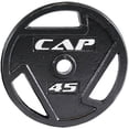 CAP 45 Lb. Olympic Cast Iron Weight Plate for Workout & Fitness, 2 In ...