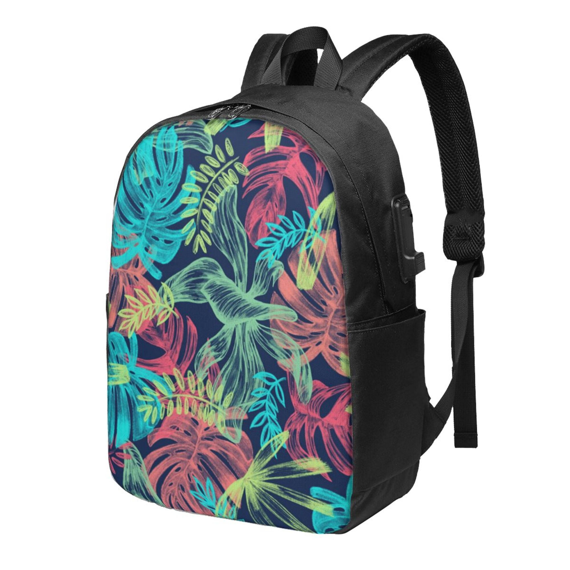 YFYANG 17" Laptop Backpack, Tropical Plant Fashion Travel Work Backpack ...