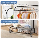Flngr Metal Garment Rack, Multi-functional Hanging Clothes Stand for ...