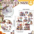 1 Set 12 Sheets 12 Style PVC Stickers Heat Transfer Film for Window ...