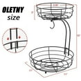 "OLETNY 2-Tier Wire Fruit Basket for Countertop, Separable Fruit and ...