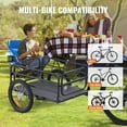 VEVOR Bike Cargo Trailer, 160 lbs Load Capacity, Heavy-Duty Bicycle Wagon Cart, Foldable Compact ...