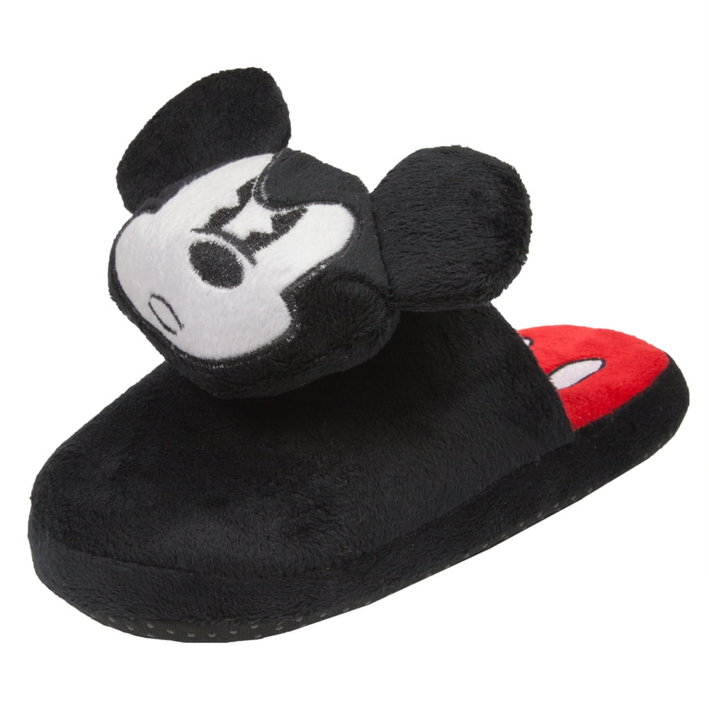 Mickey Mouse - Angry Face Plush Juniors Slippers - Walmart.com
