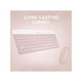Logitech MK470 Slim Rose USB RF Wireless Compact Keyboard and Mouse ...